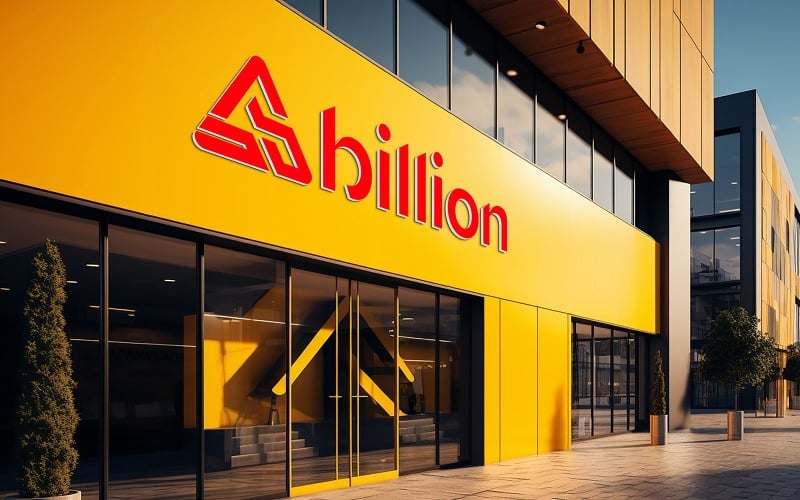 Building front company logo mockup psd v1 - TemplateMonster