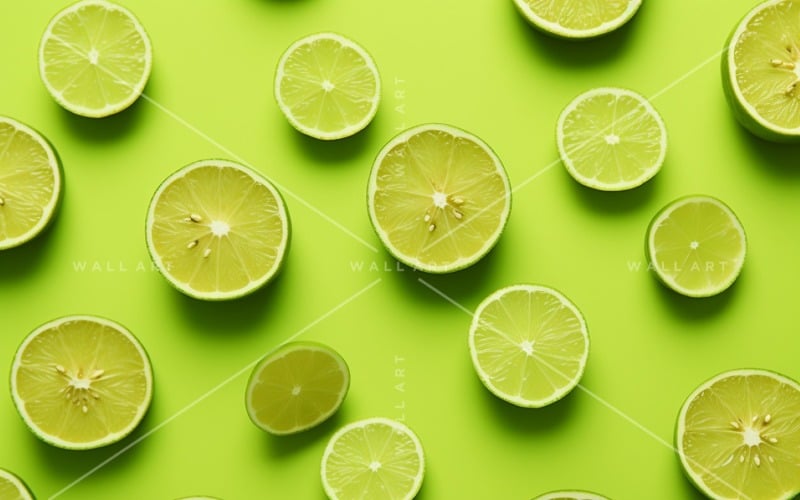 Fondo de frutas cítricas plano sobre fondo verde 65