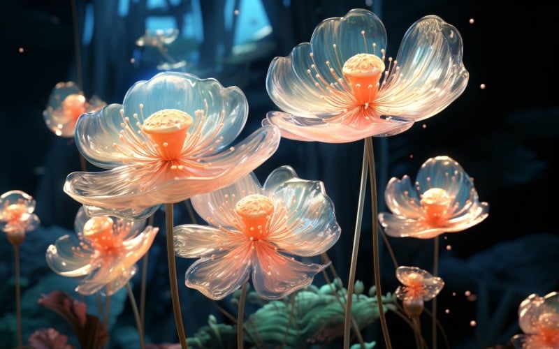 Underwater crystal flowers plant Wallpaper 96