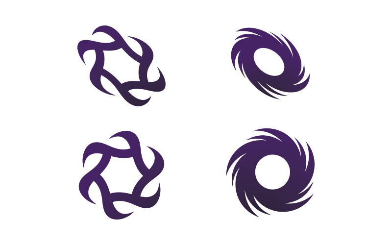 Abstract vortex spin logo icon design V17 - TemplateMonster
