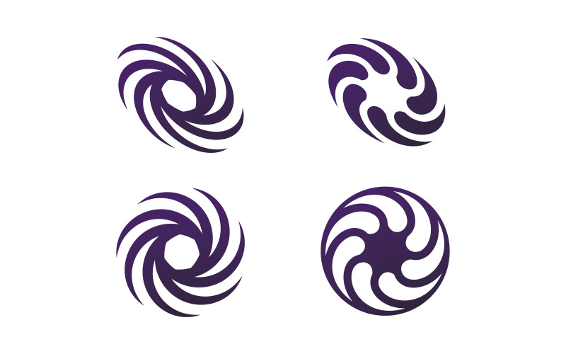 Abstract vortex spin logo icon design V18 - TemplateMonster