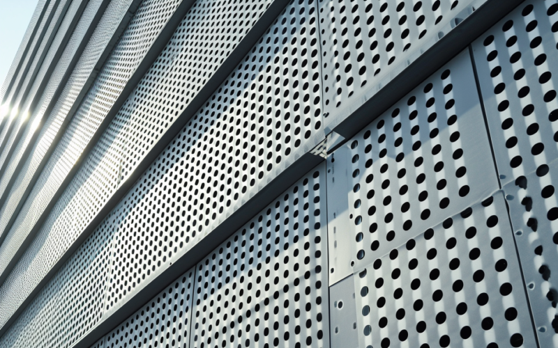 Closeup Commercial Building Fascia Signboard Mockup 239.