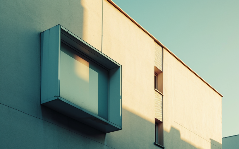 Commercial Building Fascia Logo Signage Mockup 253