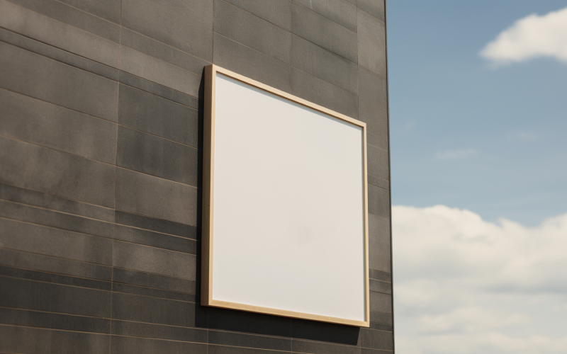 Commercial Building Fascia Logo Signage Mockup 263