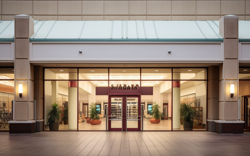 Commercial Building Fascia Logo Signage Mockup 265