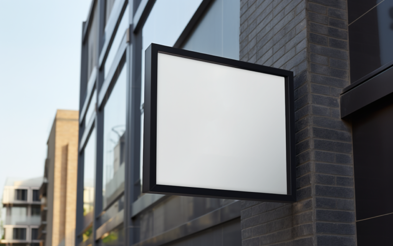 Commercial Building Signboard Mockup 258. - TemplateMonster