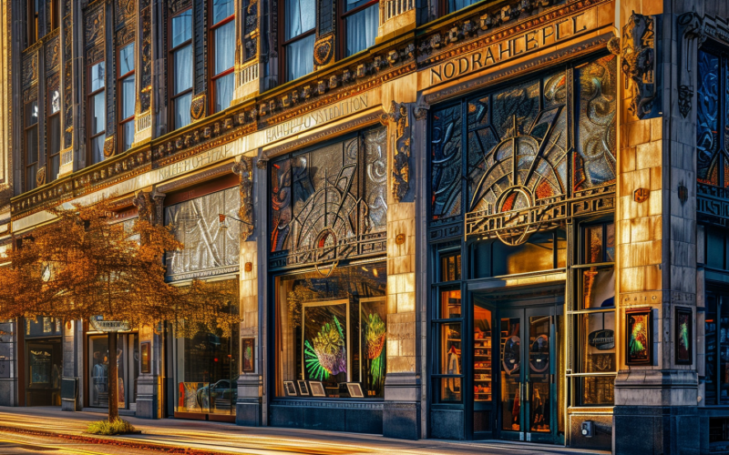 Commercial Aluminium Building Fascia Logo Signage Mockup 310