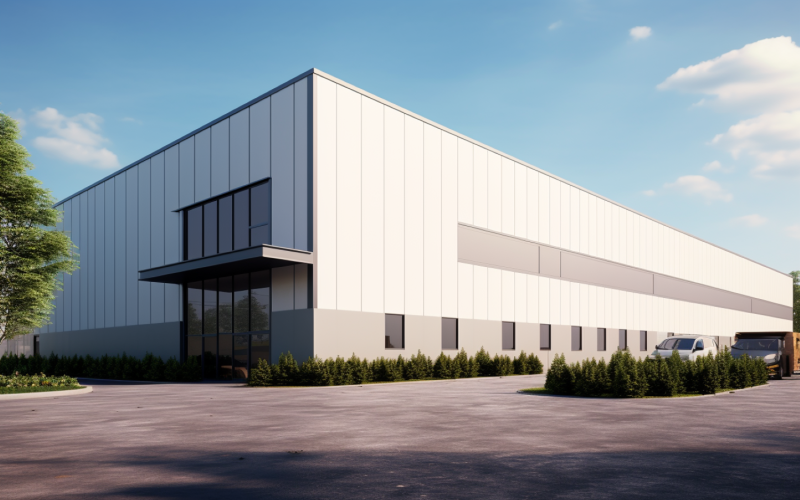 Commercial Building Fascia Signboard Mockup 316