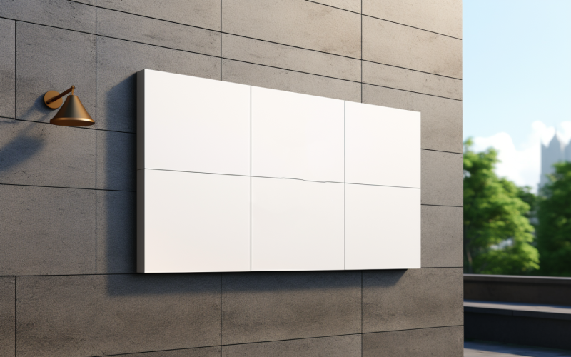 Commercial Building Fascia Signboard Mockup 343