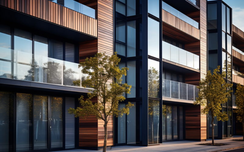 Commercial Wooden Cladding wall Fascia Logo Signage Mockup 330