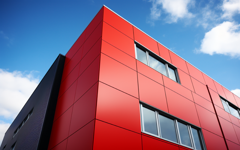 Commercial Aluminium Building Fascia Logo Signage Mockup 385