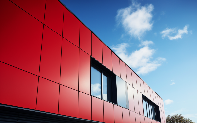 Commercial Aluminium Building Fascia Logo Signage Mockup 387