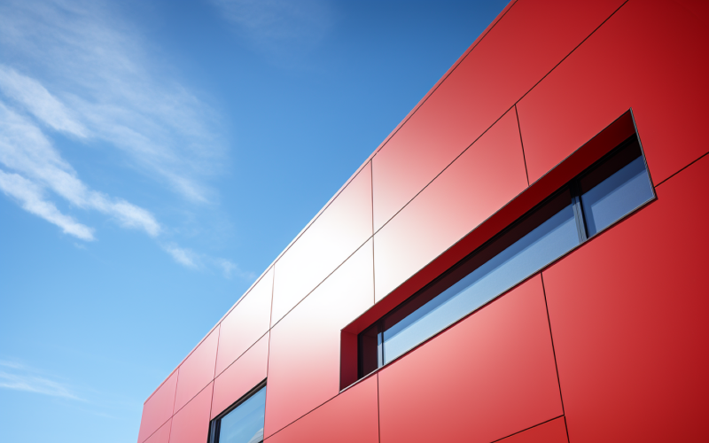 Commercial Aluminium Building Fascia Logo Signage Mockup 391