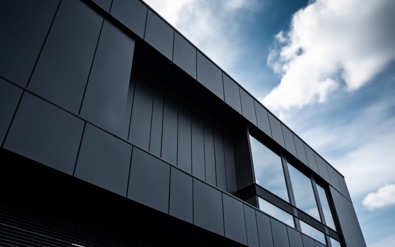 Commercial Aluminium Building Fascia Logo Signage Mockup 401