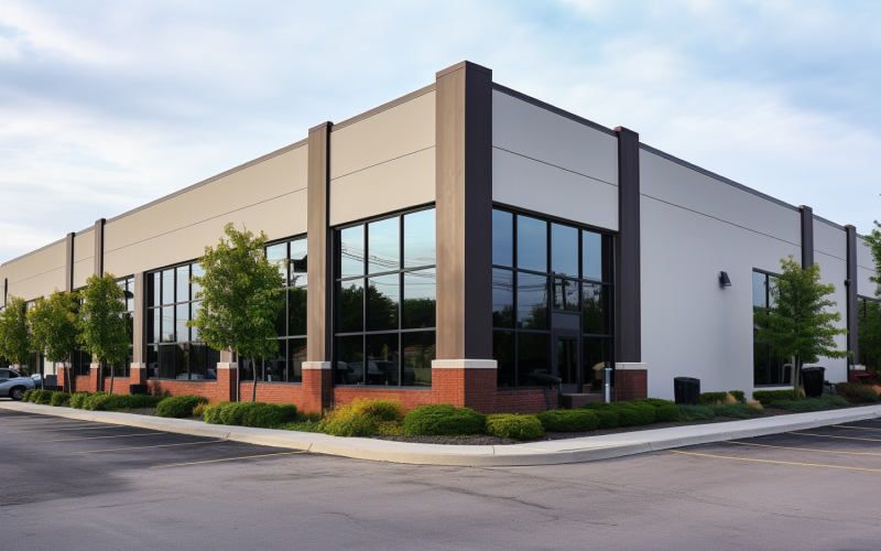 Commercial Aluminium Building Fascia Logo Signage Mockup 439