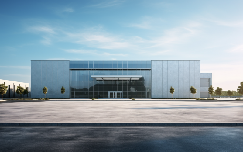 Commercial Aluminium Building Fascia Logo Signage Mockup 491