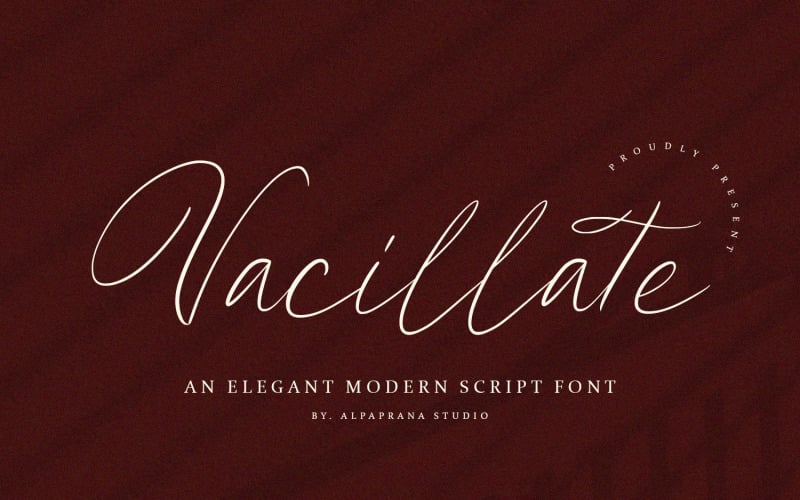 Vacillate - Police de script moderne - TemplateMonster