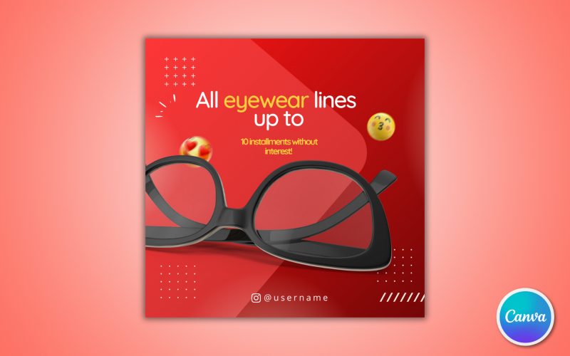 Optometrist Social Media Template 07 - Fully Editable in Canva