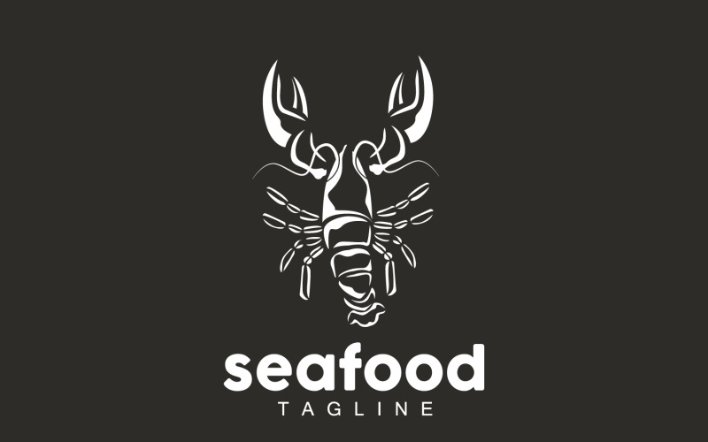 Sea animal lobster logo design vector V10 - TemplateMonster