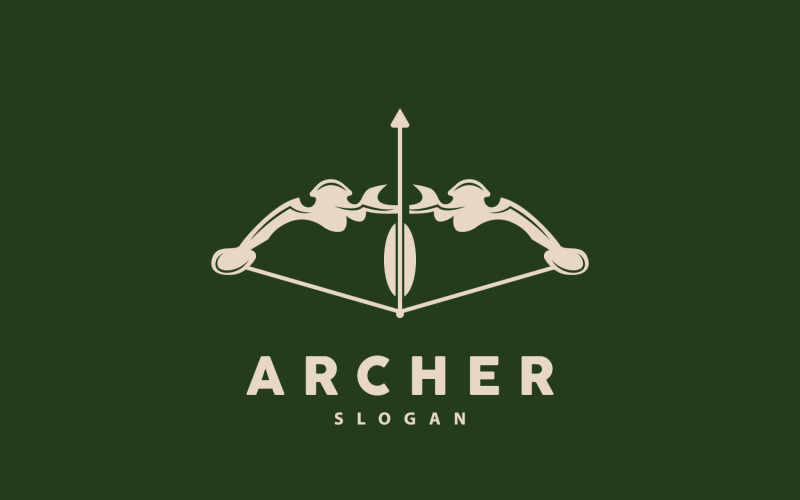 Archer Logo Arrow Vector Simple DesignV5 - TemplateMonster