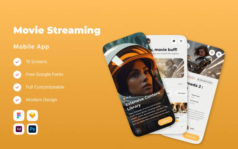 Novo - Movie Streaming Mobile App #420655 - TemplateMonster