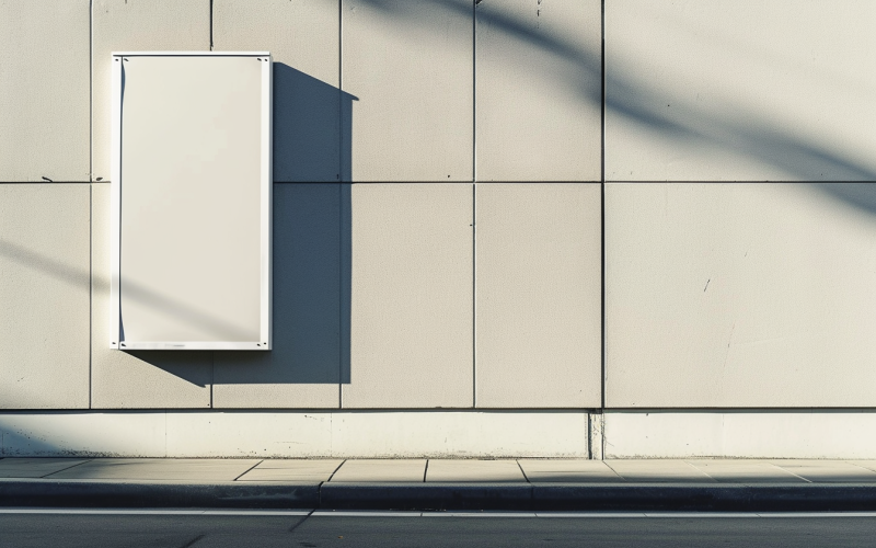 Signage Mockup on Building Wall 17 #420862 - TemplateMonster