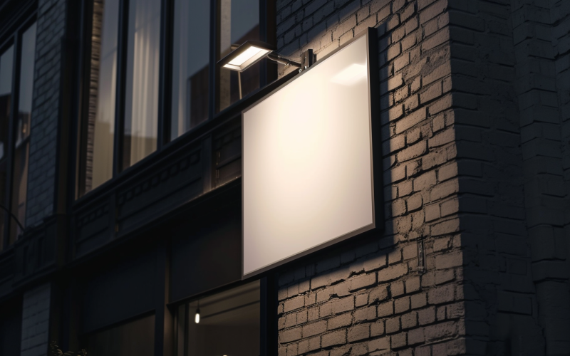 Signage Mockup on Building Wall 28 #420868 - TemplateMonster