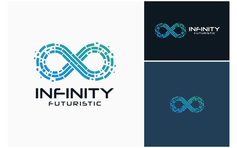 Infinity Infinite Technology Digital Logo - TemplateMonster
