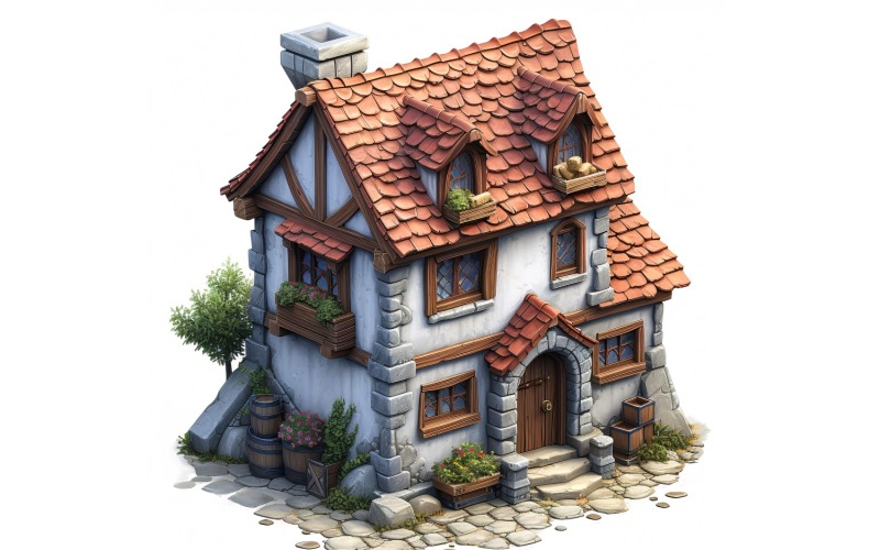 Medieval Barracks Set of Video Games Assets Sprite Sheet 3