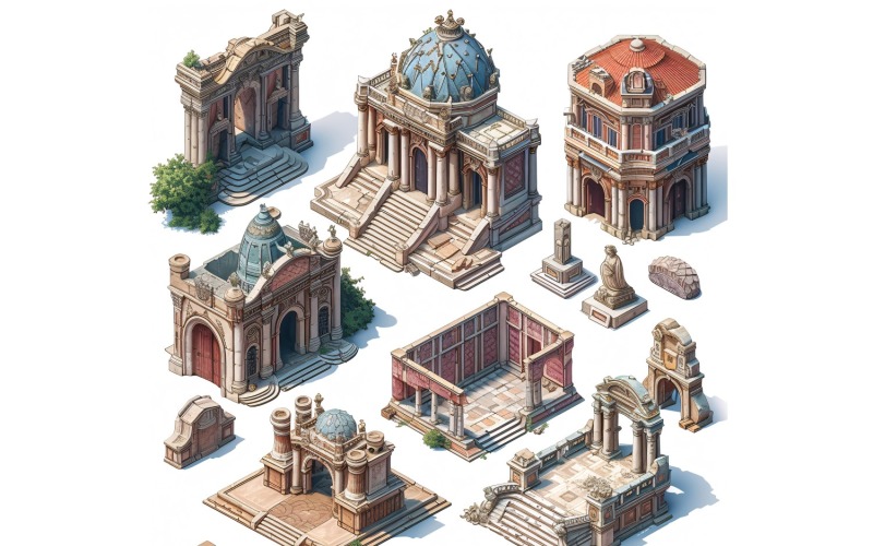 Grand Theatre Set of Video Games Assets Sprite Sheet 2