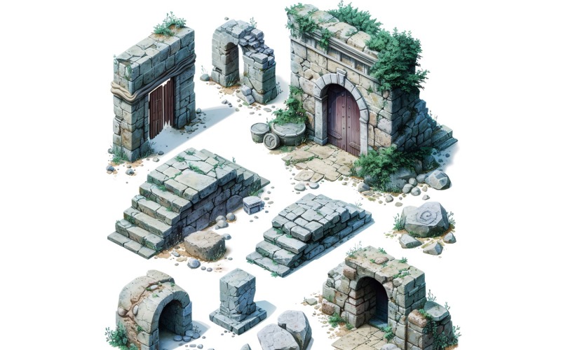 Mage towers Set of Video Games Assets Sprite Sheet 13