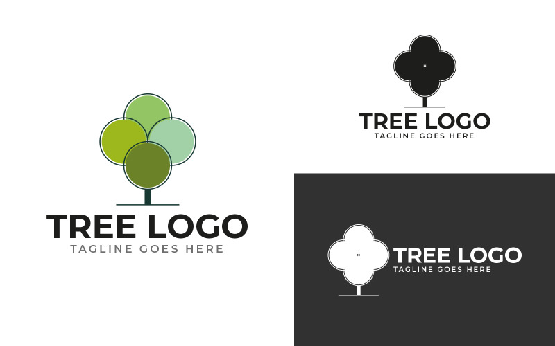 Minimal Modern Tree Logo | Tree Logo Design - TemplateMonster