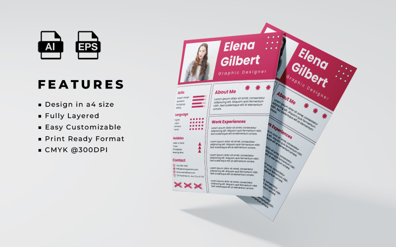 Özgeçmiş ve CV Şablon Tasarımı 118 #422641 - TemplateMonster