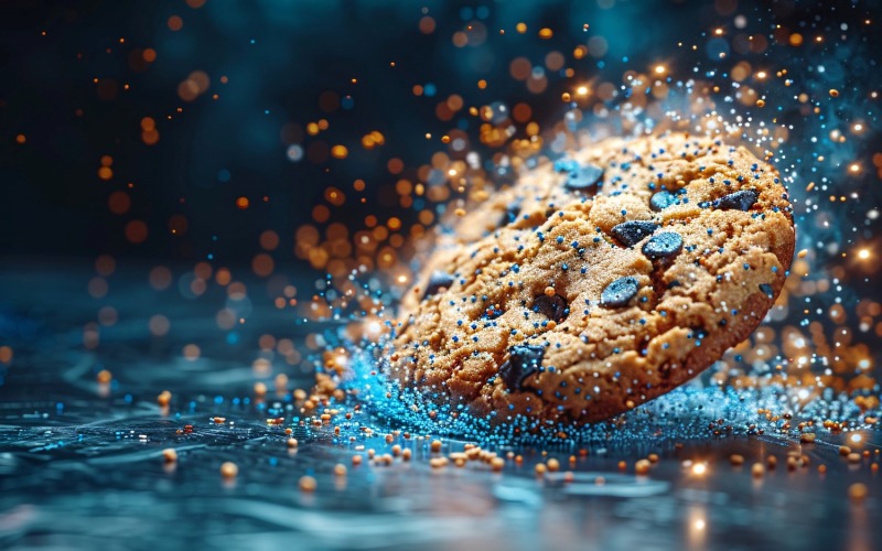 Floating Cookie Flying Chocolate chip cookies 12