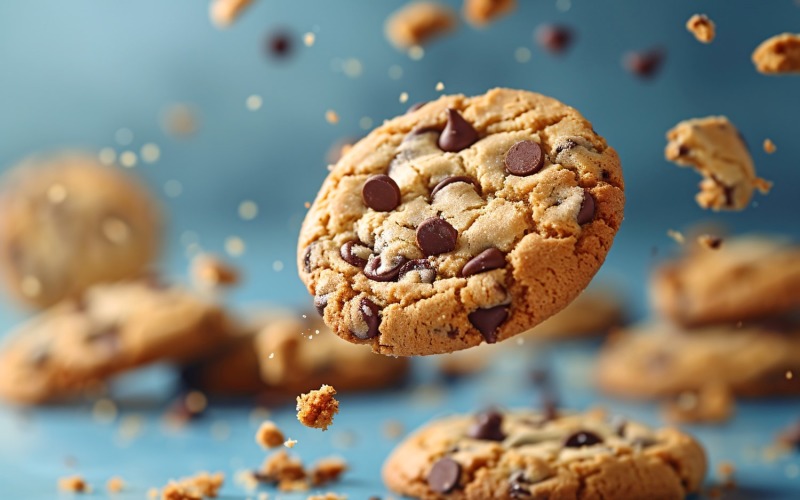 Floating Cookie Flying Chocolate chip cookies 101