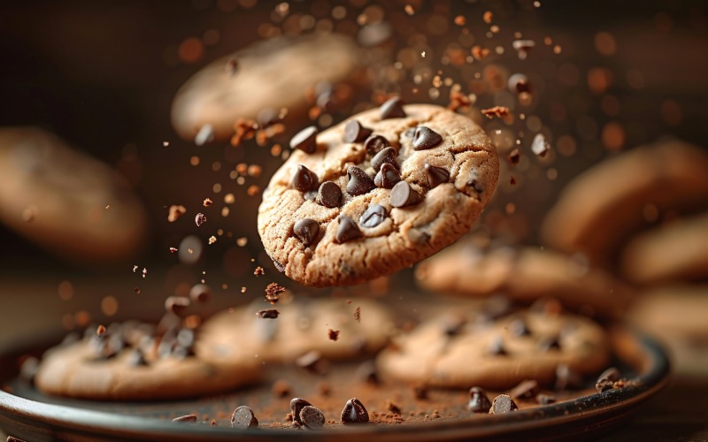 Floating Cookie Flying Chocolate chip cookies 20