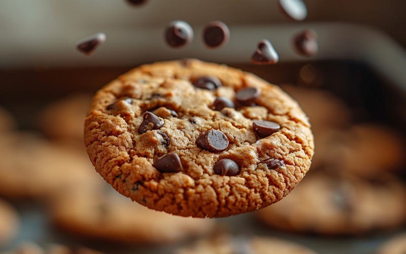 Floating Cookie Flying Chocolate chip cookies 25