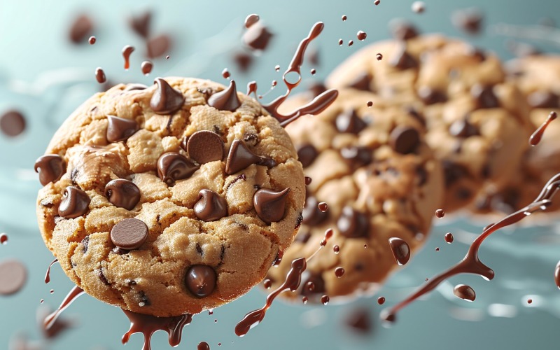 Floating Cookie Flying Chocolate chip cookies 166