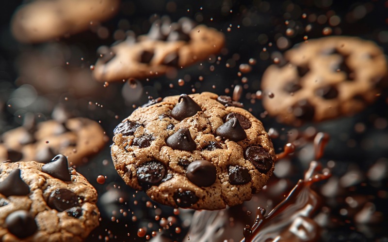 Floating Cookie Flying Chocolate chip cookies 174