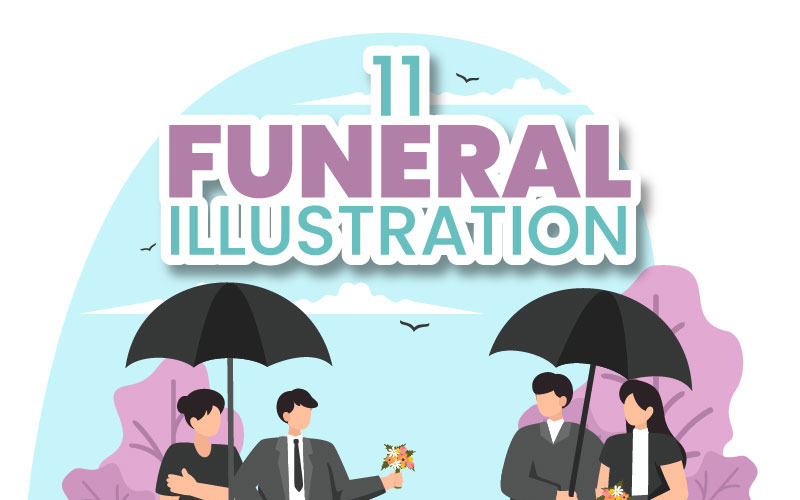 11 Funeral Ceremony Illustration #423085 - TemplateMonster