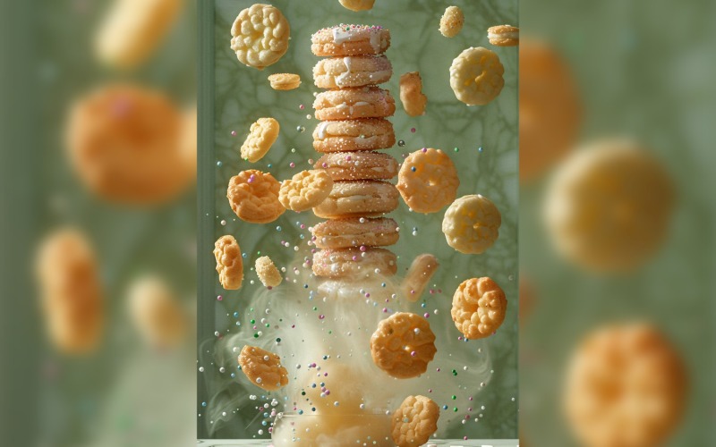 Floating Cookie Flying Chocolate chip cookies 24