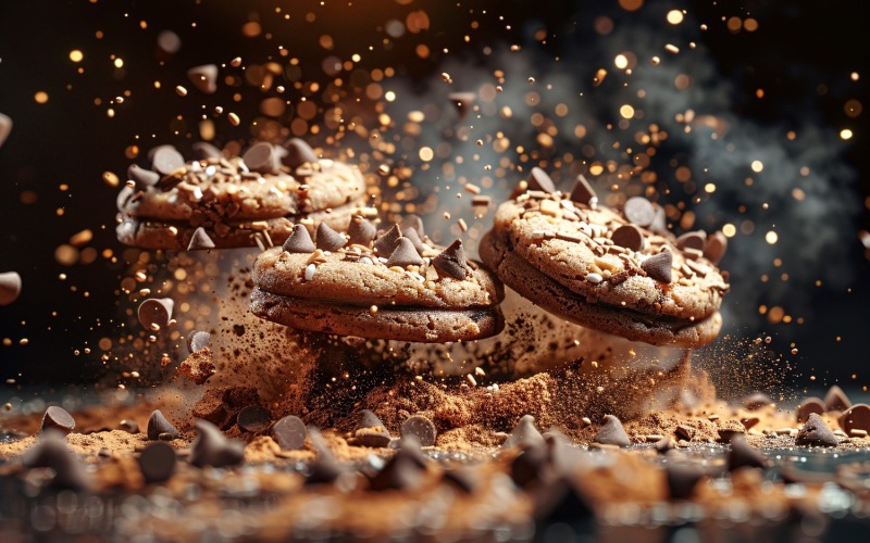 Floating Cookie Flying Chocolate chip cookies 257