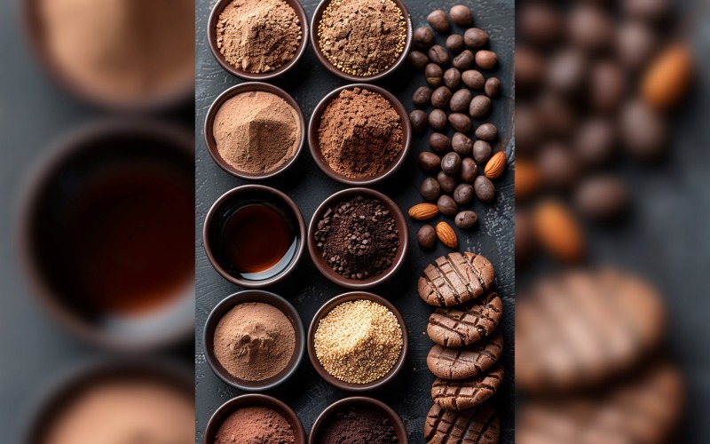 Collage de différents biscuits aux pépites de chocolat dans un bol 54