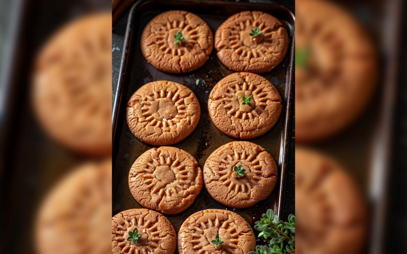 Chocolate chip cookies collage on tray 160 - TemplateMonster