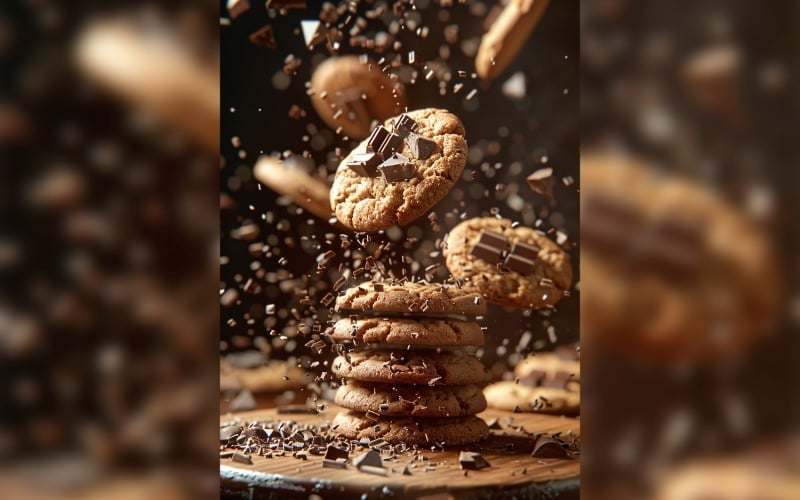 Floating Cookie Flying Chocolate chip cookies 130