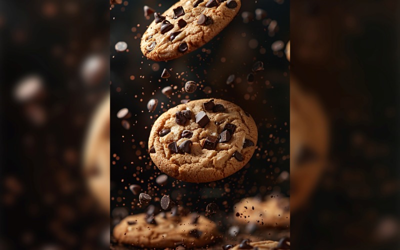 Floating Cookie Flying Chocolate chip cookies 132