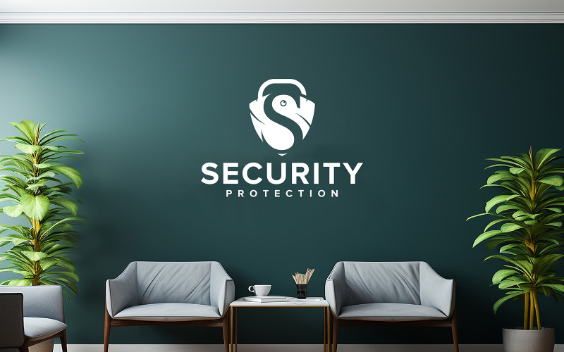 3d logo mockup in the minimalist living room interior logo mockup