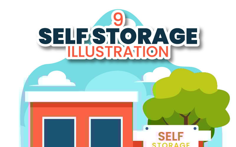 9 Self Storage Illustration #423692 - TemplateMonster