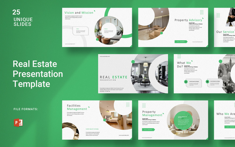 Modern Real Estate Presentation Template - TemplateMonster