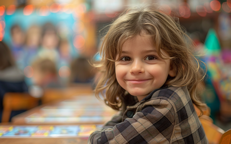 Kids at classroom playing a game 188 - TemplateMonster